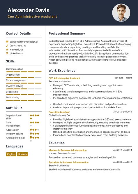 12 Ceo Administrative Assistant Resume Examples And Templates For 2025