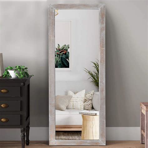 Mayeerty Rustic Full Length Mirror 65x22 Farmhouse Floor