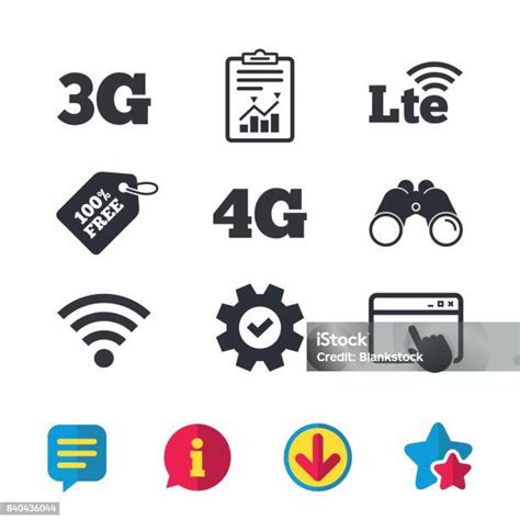 모바일 통신 아이콘 3 G 4 G 및 Lte 3에 대한 스톡 벡터 아트 및 기타 이미지 3 다운로드 데이터 Istock