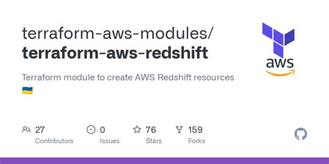 github terraform aws modules terraform aws redshift terraform module to create aws redshift