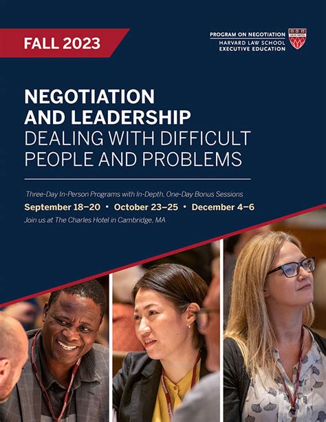 Negotiation Programs Pon Program On Negotiation At Harvard Law School