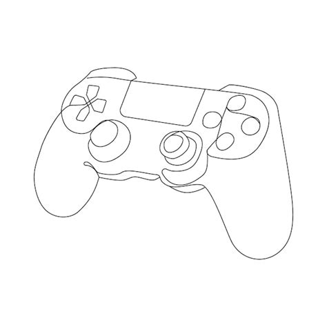 Playstation 1 Controller Drawing