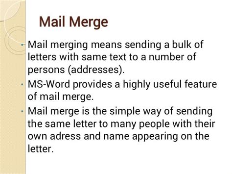 Mail Merge