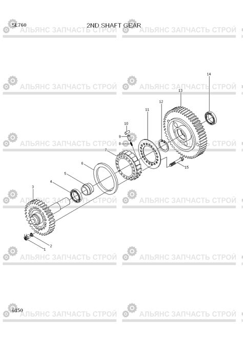6150 2nd Shaft Gear Sl760 Hyundai