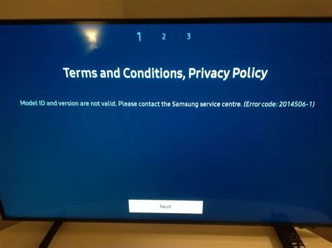 model id and version are not valid error code 2014506 1 samsung community