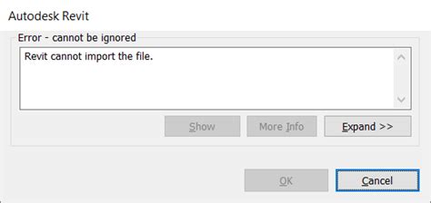 revit cannot import the file appears when importing a sat file to revit