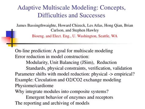 Ppt Adaptive Multiscale Modeling Concepts Difficulties And Successes Powerpoint Presentation