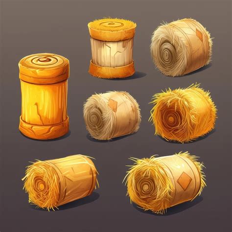 Stack Hay Dry Ai Generated Golden Rural Bale Farming Natural