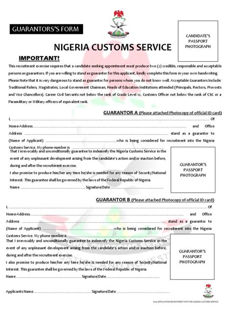 Nigeria Police Guarantor Form 2024 2025 Psc Guarantor Form Pdf Download