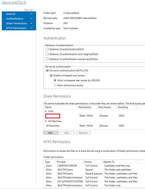 Setting Nfs Backup On Linux And Windows Machines Device42 Support Portal