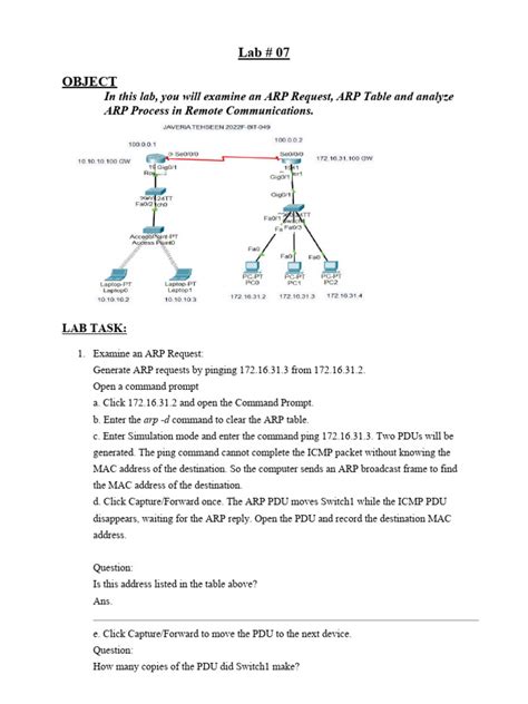 Lab 07 Pdf Network Architecture Internet Protocols