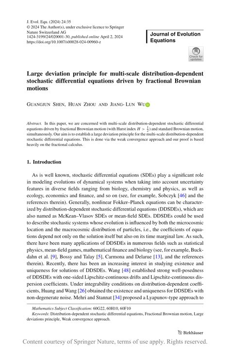 Large Deviation Principle For Multi Scale Distribution Dependent