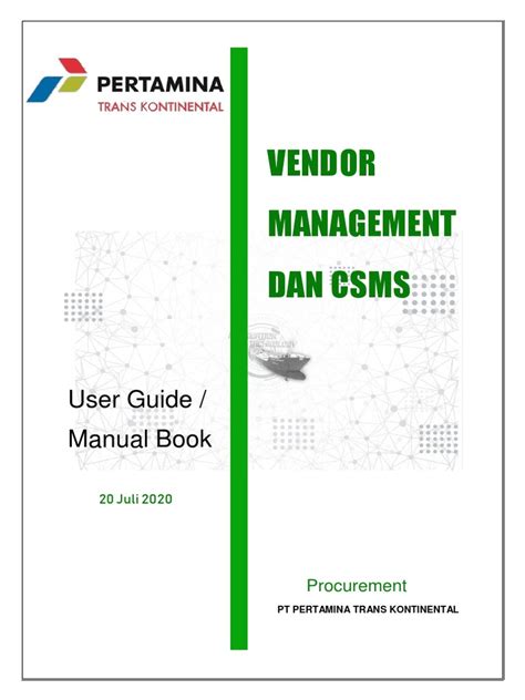User Guide Vendor Management And Csms Pic Vendor Pdf