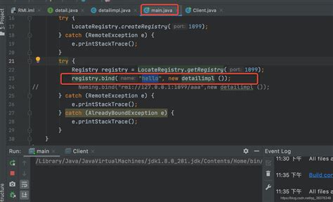 Rmi Namingbind和registrybindregistrybindmyrmiservice