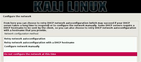 how to install kali linux 2 0 without a working internet connection