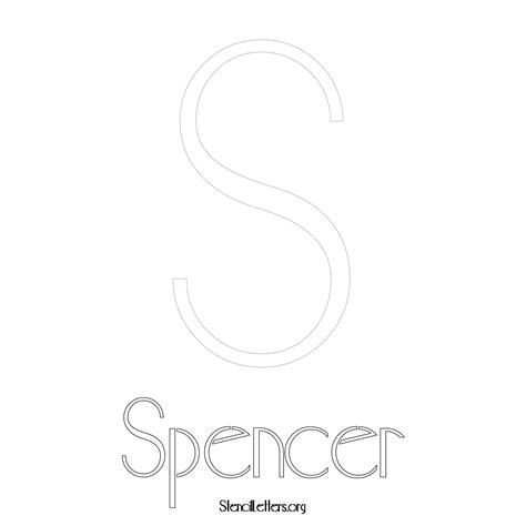 Spencer Free Printable Name Stencils With Unique Typography Styles And Lettering Bridges