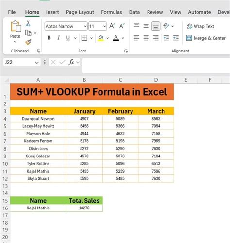 Sum Vlookup Function In Excel1 Pk An Excel Expert