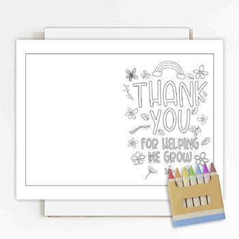 Thank You For Helping Me Grow Printable Editable Teacher Appreciation