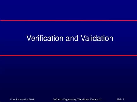 PPT Verification And Validation PowerPoint Presentation Free Download ID