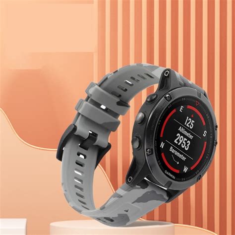 For Garmin Fenix Pro GPS Mm Camouflage Silicone Watch Band Camouflage Black Alexnld Com
