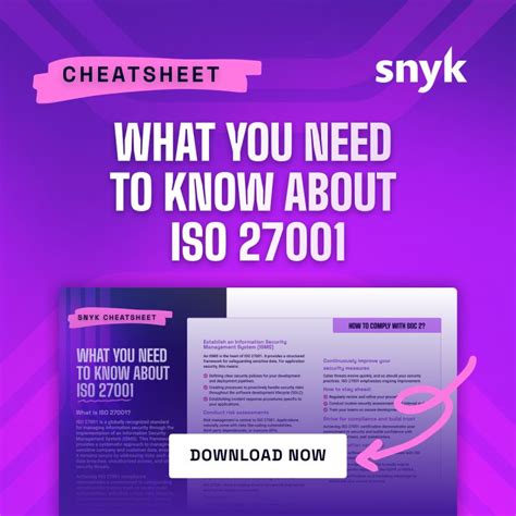 Iso27001 Cybersecurity Infosec Compliance Snyk