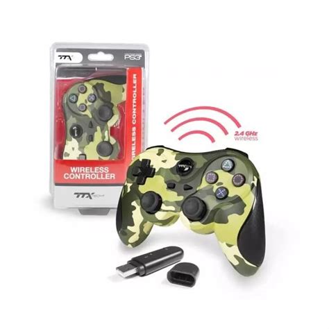 Ttx Tech Wireless Controller For Playstation 3 Green Camo For Playstation 3