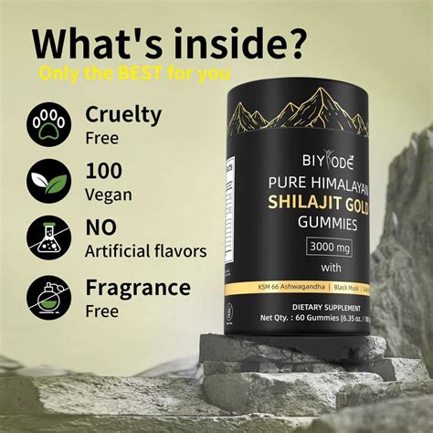 Buy Shilajit Gummies Pure Himalayan Formula Biyode