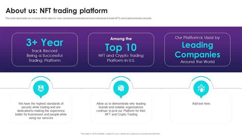 NFT Trading About Us NFT Trading Platform Ppt Powerpoint Presentation Outline Portfolio PPT Sample