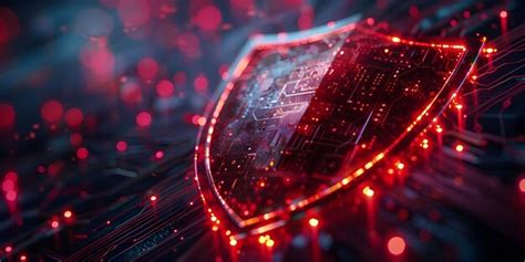 Premium Photo Digital Shield With Interconnected Circuits Symbolizing Cyber Defense And