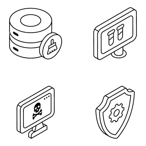 Pack Of Cloud And Data Linear Icons Vector Art At Vecteezy