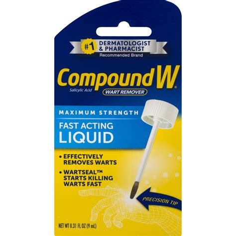 Compound W Fast Acting Liquid Salicylic Acid Wart Remover 0 31 Fl Oz