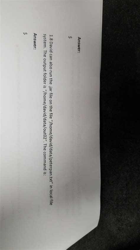 Solved Problem Hadoop Commands David Is Learning Chegg