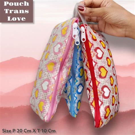 Pouch Transparan Zipper Lucu Pouch Transparan Aesthetic Lazada