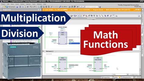 How To Use Math Functions Multiplication And Division In Plc Programming Siemens Tia Portal