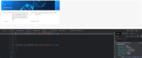 So When I Inspected On The Text It Brings You To That Span Down Below The Actual Change That