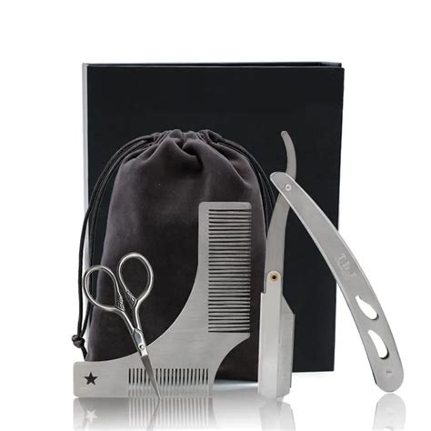 1 набор Мужской прямой парикмахерский край стальной набор бритв складной нож для бритья