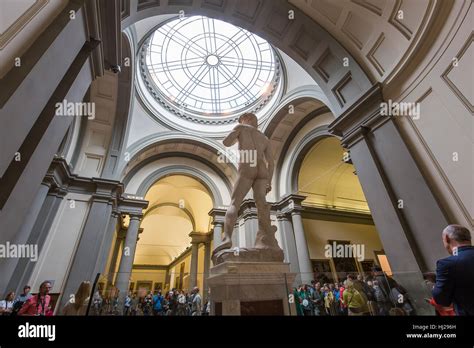 Florence Italy October 24 2015 Michelangelo David Statue In Accademia October 24 2015 In
