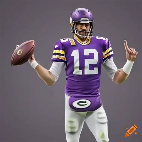 Aaron Rodgers In A Minnesota Vikings Uniform On Craiyon