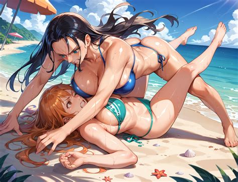 Rule 34 Ai Generated Beach Bearhug Bikini Breasts Catfight Female Female Only Hate Fuck Hate