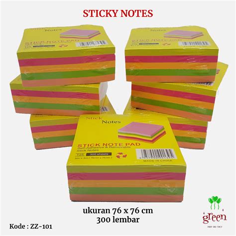 Jual Sticky Notes 300 Lembar 7 6 X 7 6 Cm Memo Stick Memo Kertas Memo