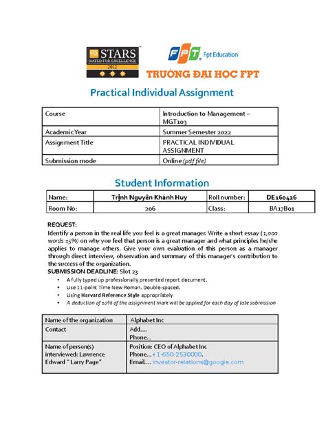 Su22 Individual Assignment Guideline Practical Individual