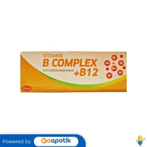 Jual Vitamin B Complex B12 Samco Box 100 Kaplet Shopee Indonesia