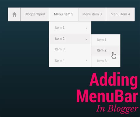 How To Add Or Create Menu Bar In Blogger Bloggersmentor All About