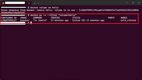 【docker】docker Volume Rmコマンドをたたいた時エラーメッセージ「error Response From Daemon Remove Volume Is In Use