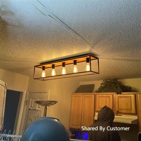 Rectangle Flush Mount Farmhouse Lighting