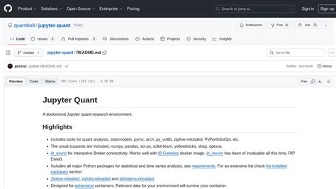 Github Jupyter Quant Featuresalternatives Toolerific