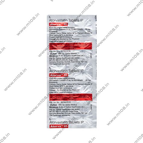 Product Atorva 80mg Tab M108