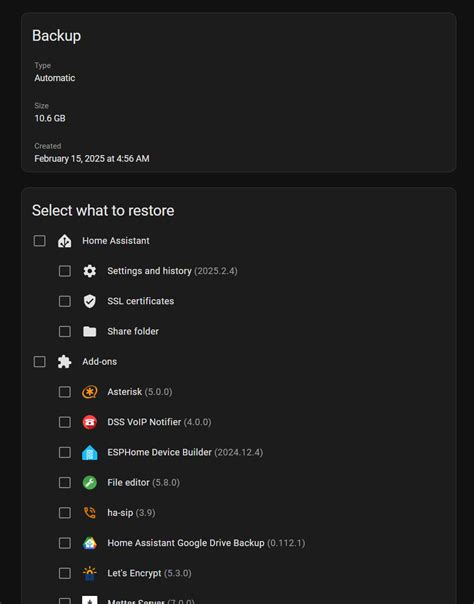 Is It Possible To Restore Data Of An Addon Only Via Gui Installation Home Assistant Community