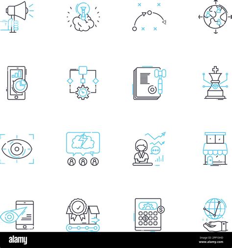 Business Strategy Linear Icons Set Vision Innovation Growth Planning Adaptability