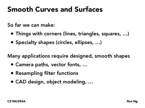 Cs184284a Lecture 7 Bezier Curves And Surfaces